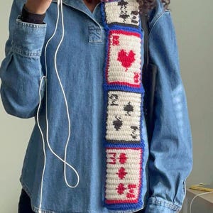 Reversible Playing Cards Crochet Scarf (pattern ONLY) - Etsy
