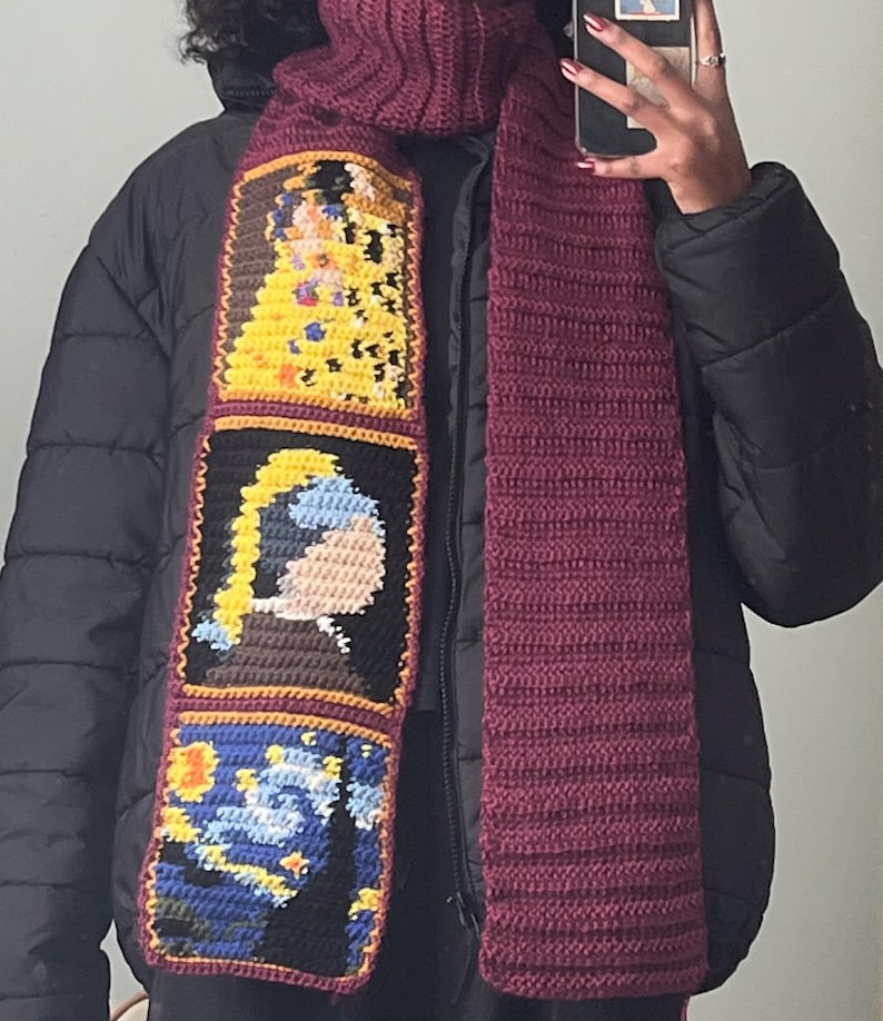 Famous Paintings Crochet Scarf Pattern (PDF Only) - Etsy