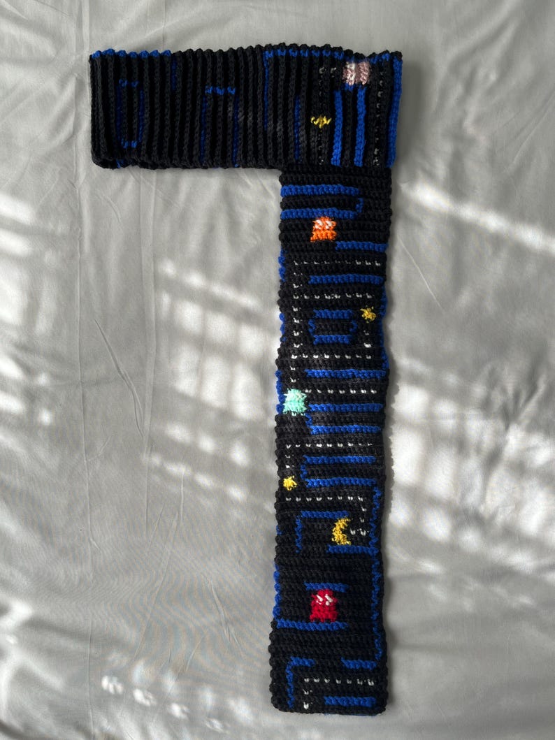 Pac-man Crochet Scarf (pattern ONLY) - Etsy