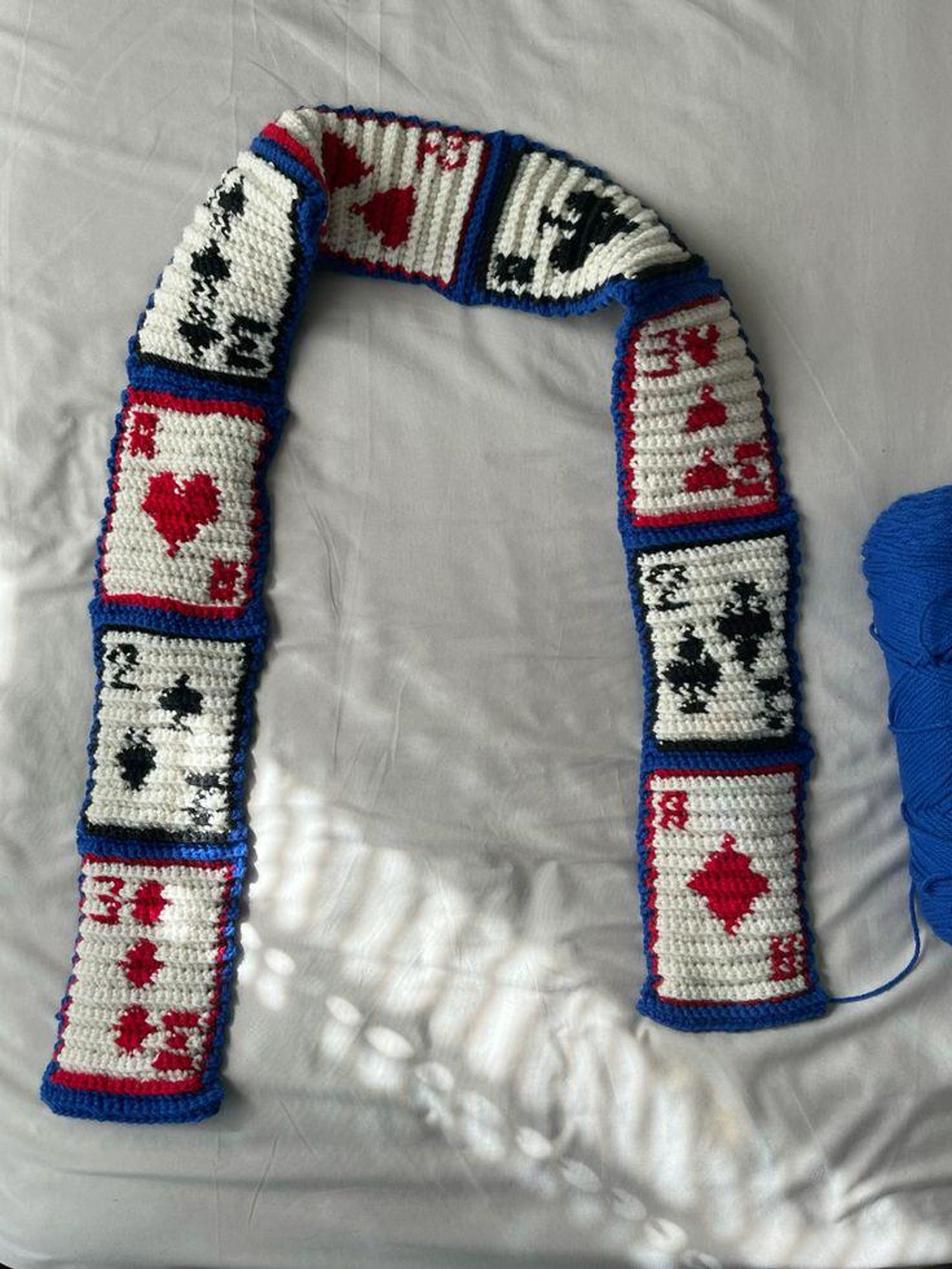 Reversible Playing Cards Crochet Scarf (pattern ONLY) - Etsy