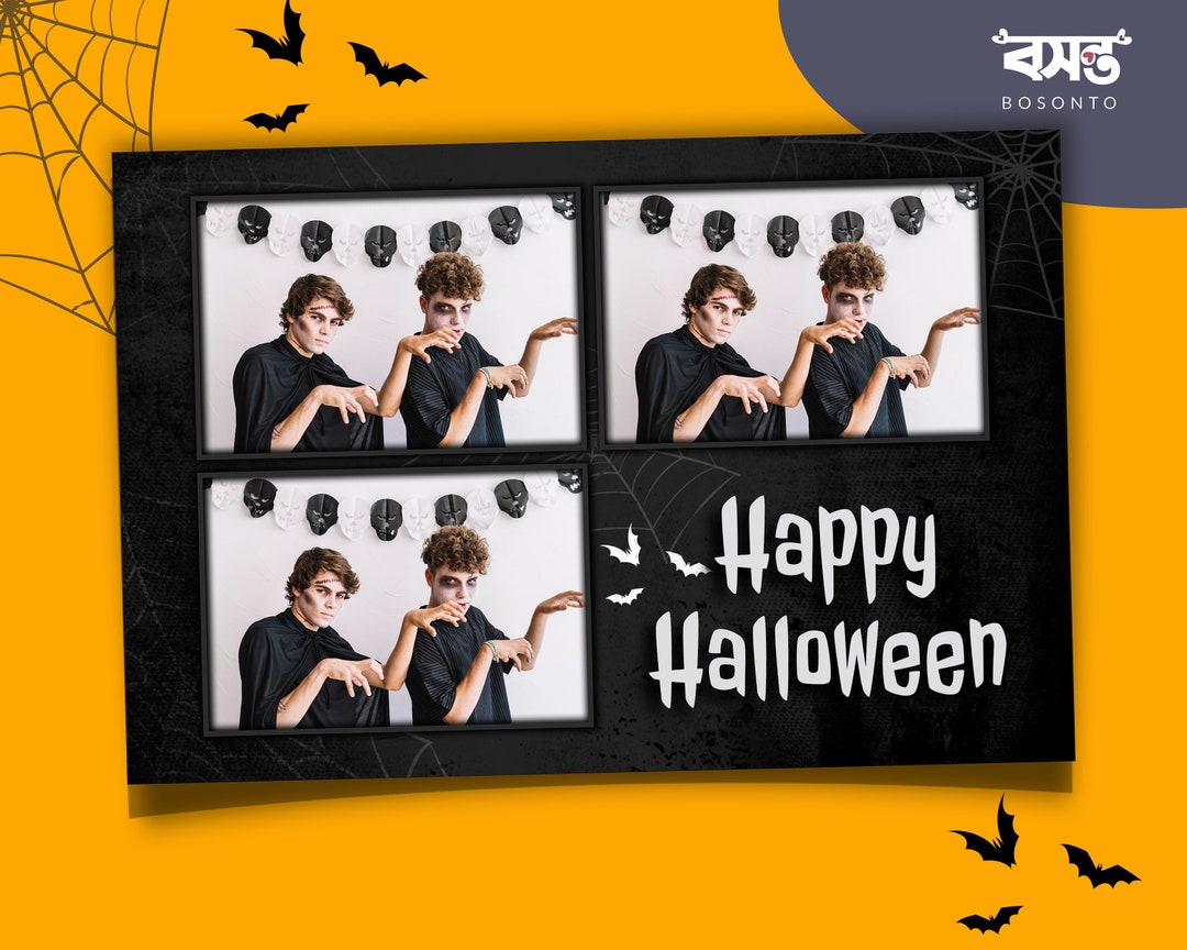 Halloween Photo Booth Template 4x6 Inch (digital Files) - Etsy