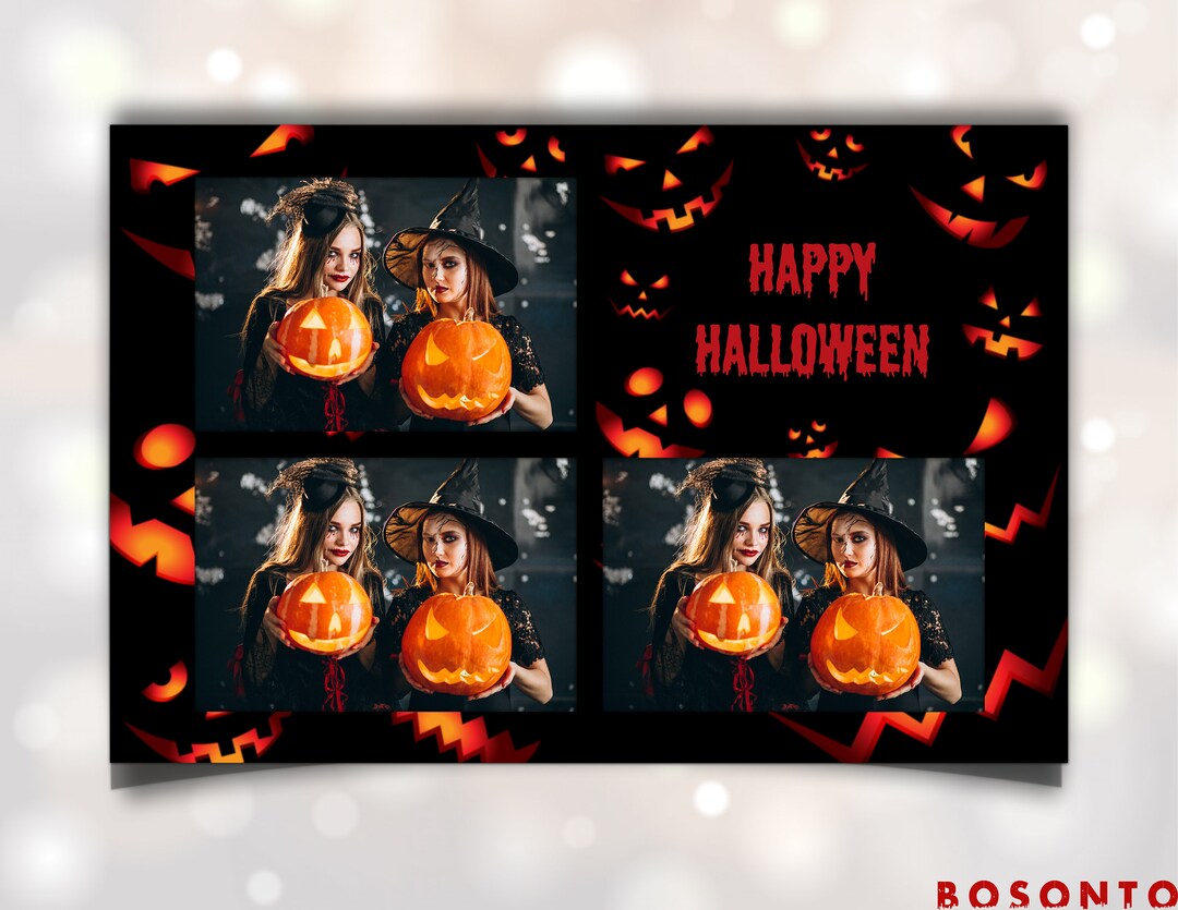 Halloween Photobooth Template, Happy Halloween Photo Booth Template ...