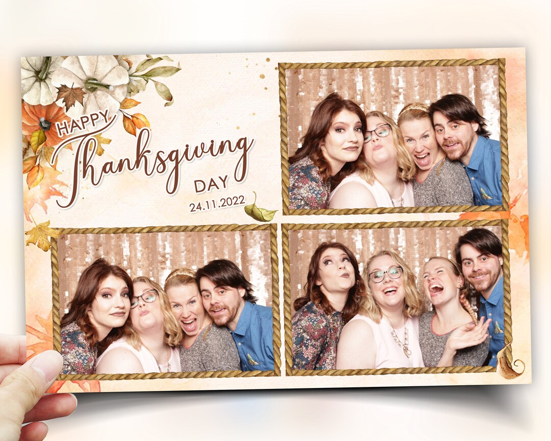 Thanksgiving & Fall Festival Photobooth Template Colorful Pumpkin Theme ...