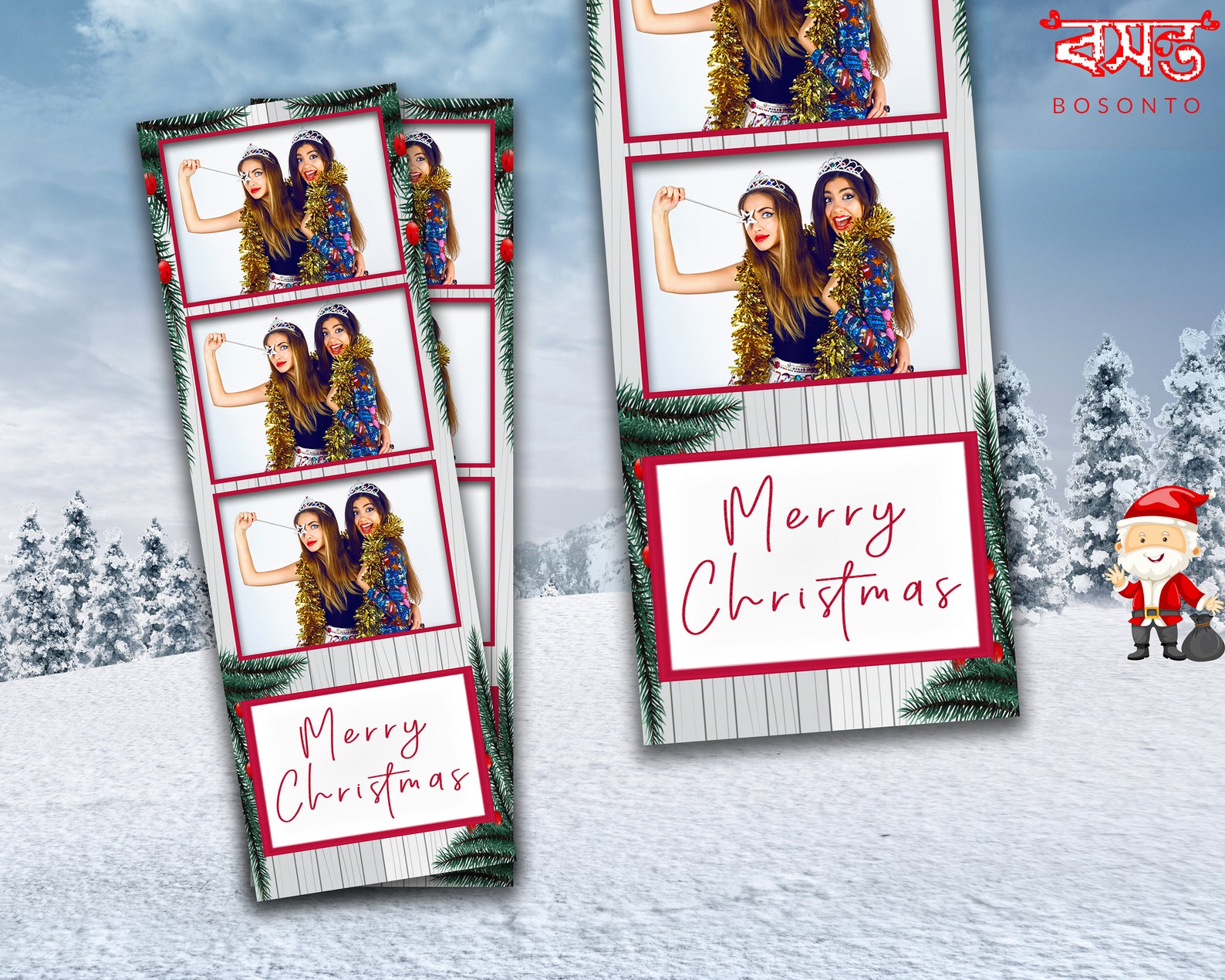 Christmas Photo Booth Template Holiday Photo Booth Template - Etsy