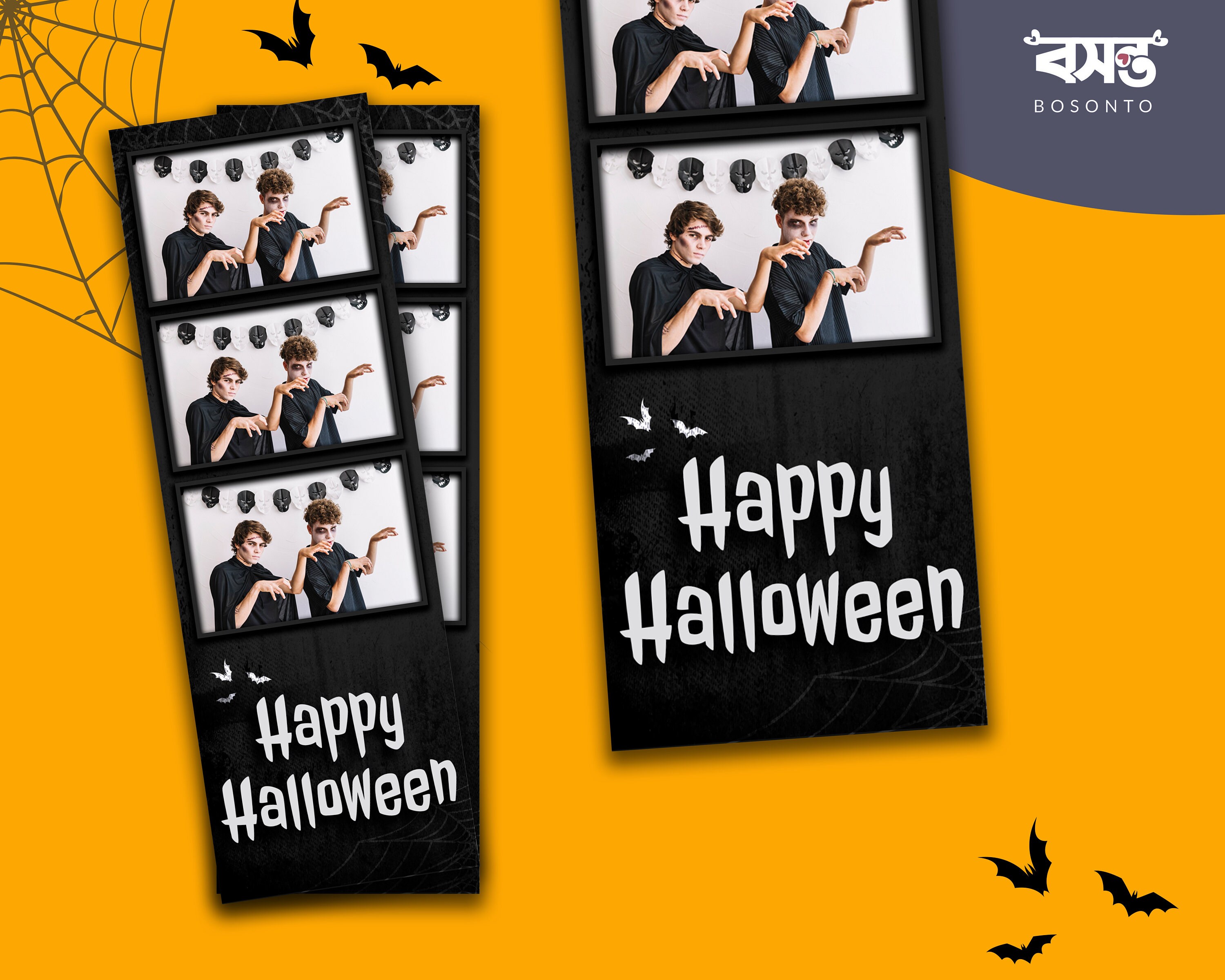 Halloween Photo Booth Template 2x6 Inch, Halloween Photo Booth Template ...