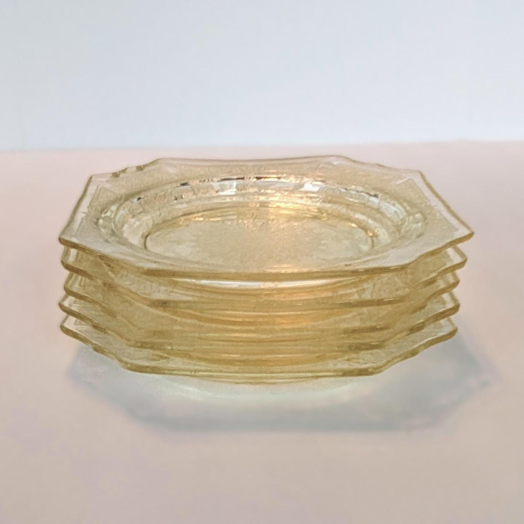 Vintage Princess Yellow Topaz Bread and Butter or Dessert Plates, 1930s ...