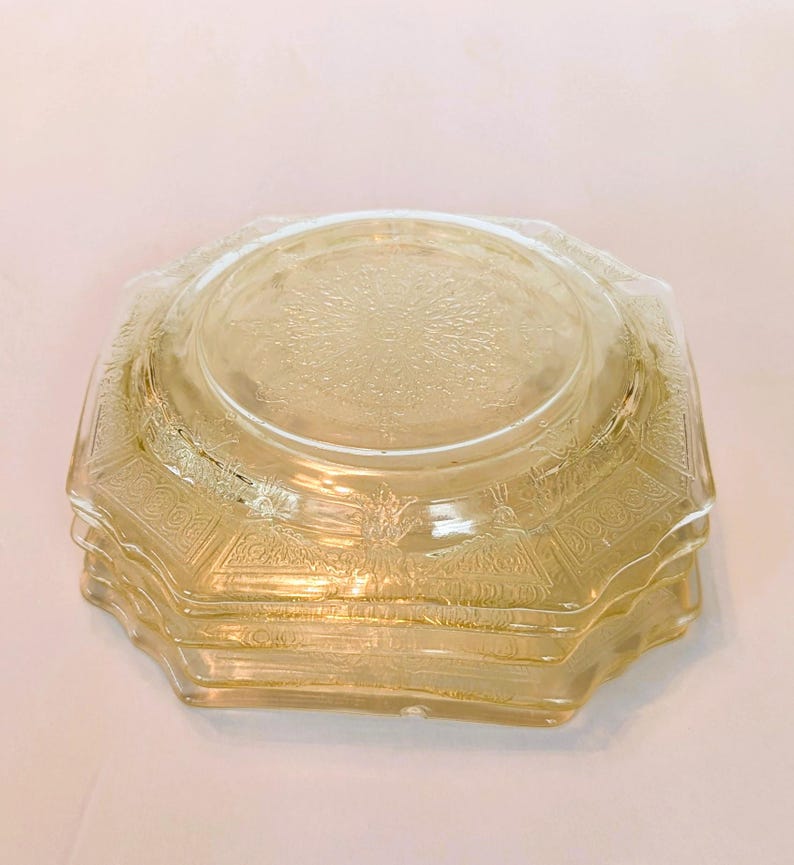 Vintage Princess Yellow Topaz Bread and Butter or Dessert Plates, 1930s ...