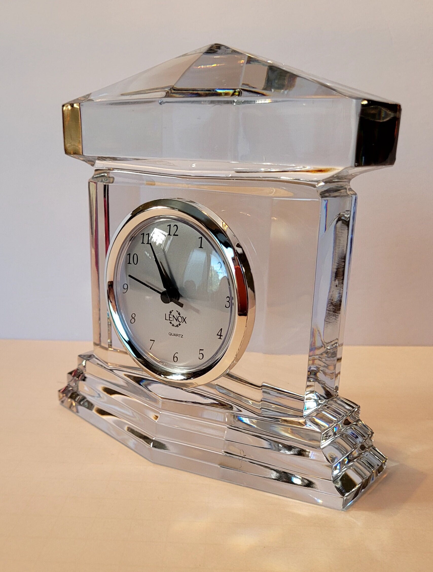 Lenox Ovations Crystal Monument Clock large Reduced Price - Etsy