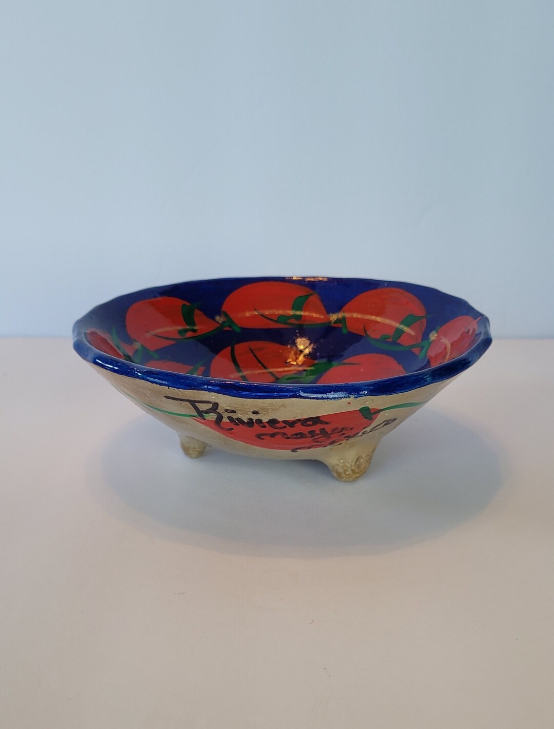 Riviera Maya Mexico Salsa Bowl Hand Painted Clay Fired - Etsy