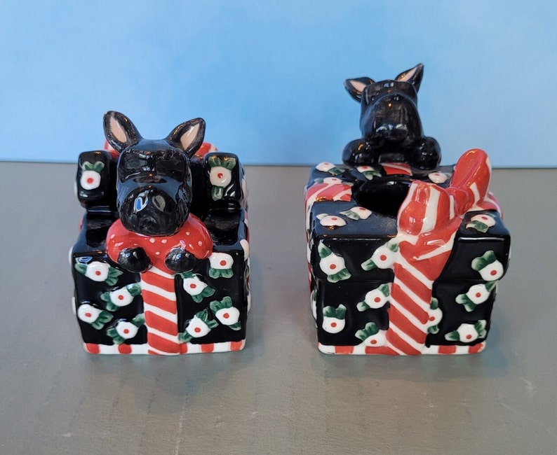 Mary Engelbreit Henry Scottie Dog Candle Holders, With Little Cast Iron ... Mary Engelbreit Henry Scottie Dog Candle Holders, With Little Cast Iron ...