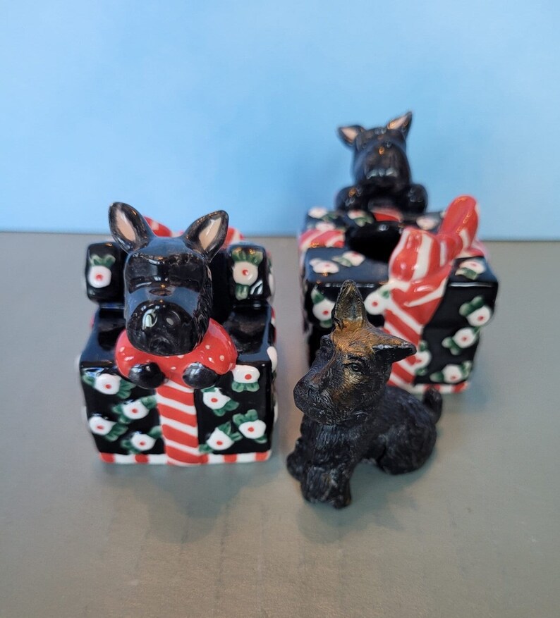 Mary Engelbreit Henry Scottie Dog Candle Holders, With Little Cast Iron ... Mary Engelbreit Henry Scottie Dog Candle Holders, With Little Cast Iron ...