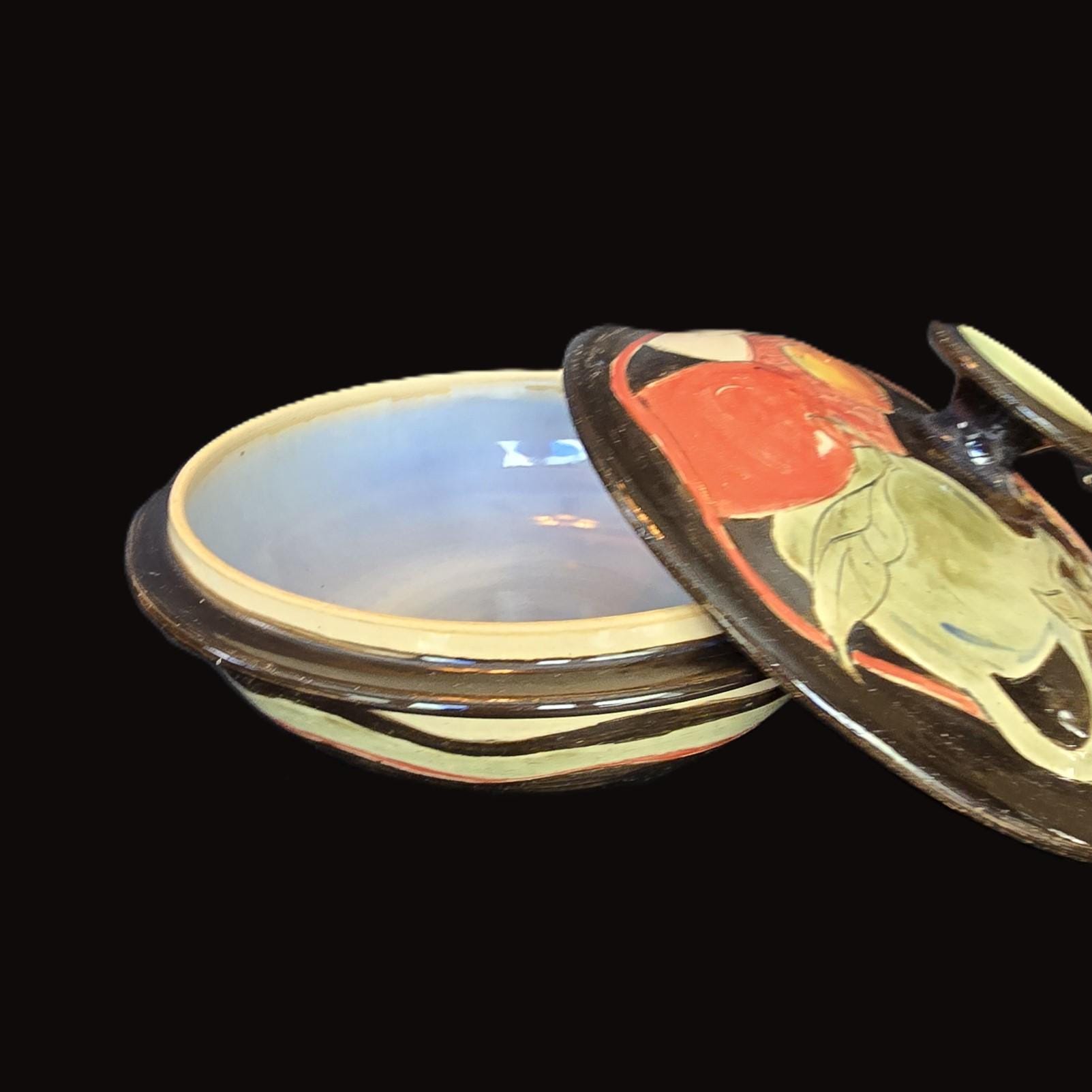 Vintage Studio Pottery Bowl & Lid Casserole Dish MCM - Etsy