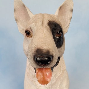 Bull Terrier Statue, Spuds Mackenzie Type, Hand Made and Hand Painter ...