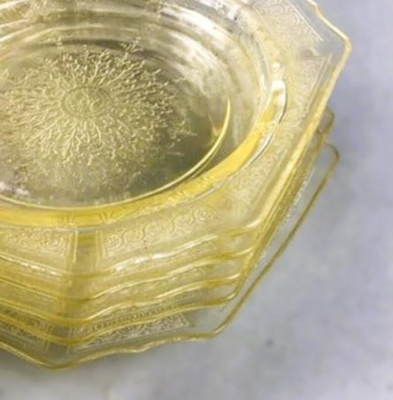 Vintage Princess Yellow Topaz Bread and Butter or Dessert Plates, 1930s ...