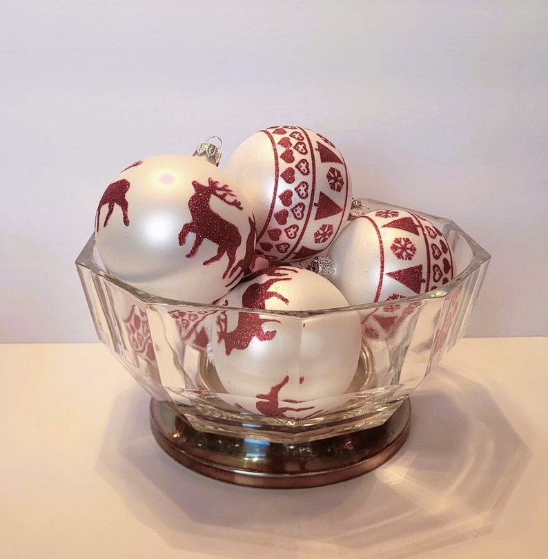 Vintage Decagon Crystal Glass Bowl W/silver Plated Foot, Made in Italy ...