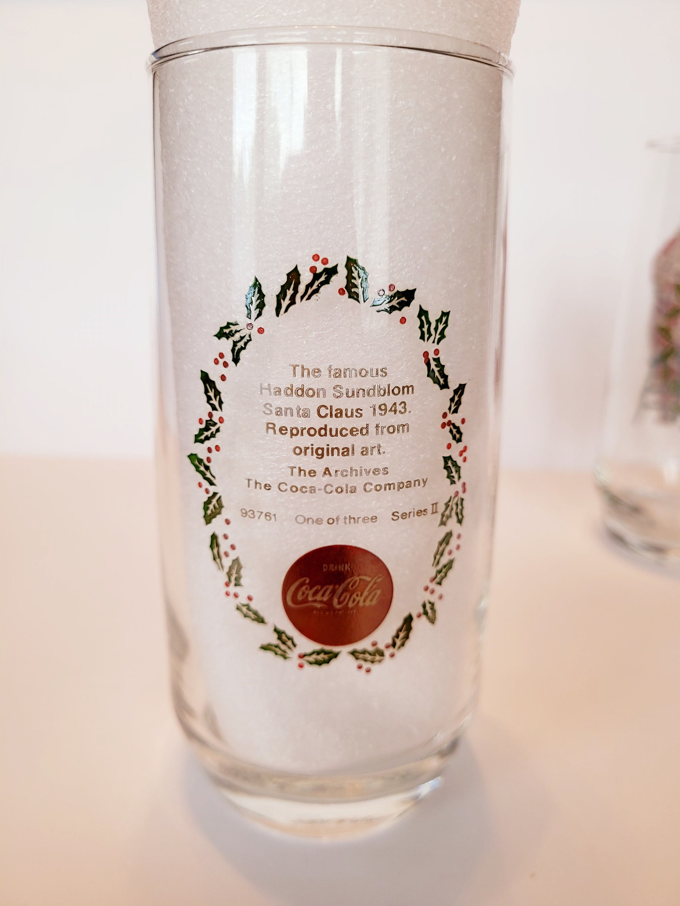 COCA-COLA SANTA Glasses Complete Set of 3 Haddon Sundblom - Etsy