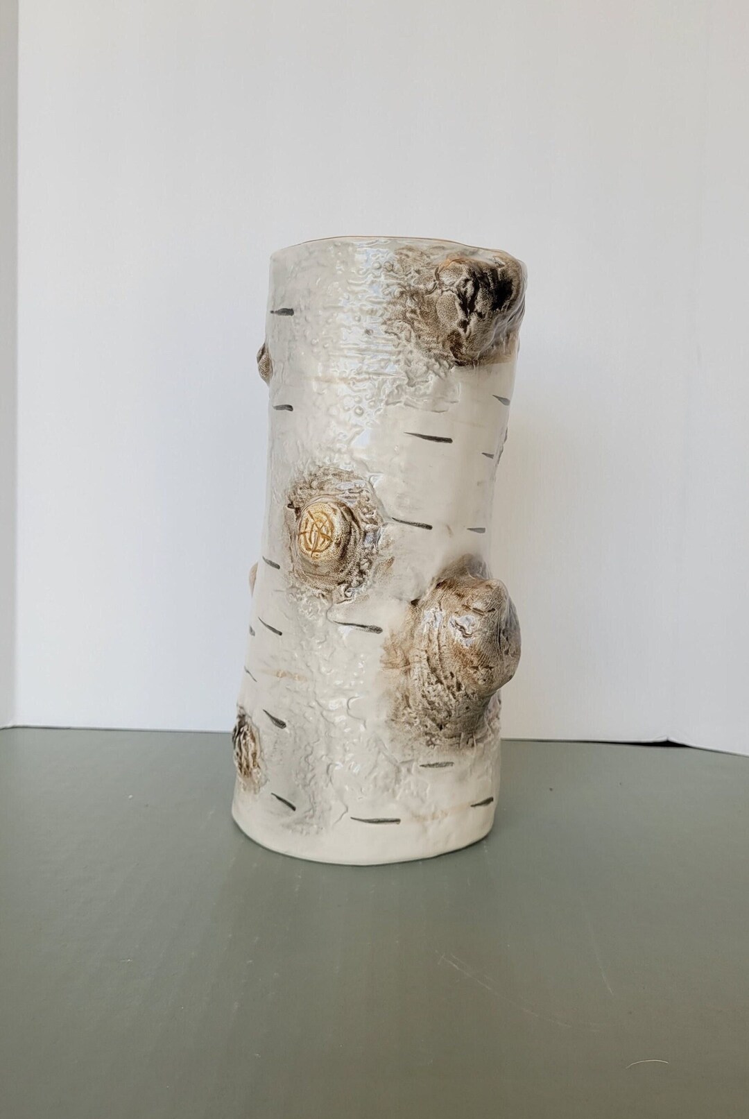 Dept. 56 Birch Bark Vase, Vintage Birch Bark Ceramic Vase Rare - Etsy