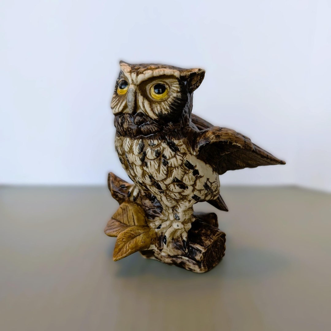 HOMCO Porcelain Barn Owl Figurine Statue #1114, 5"h - Etsy