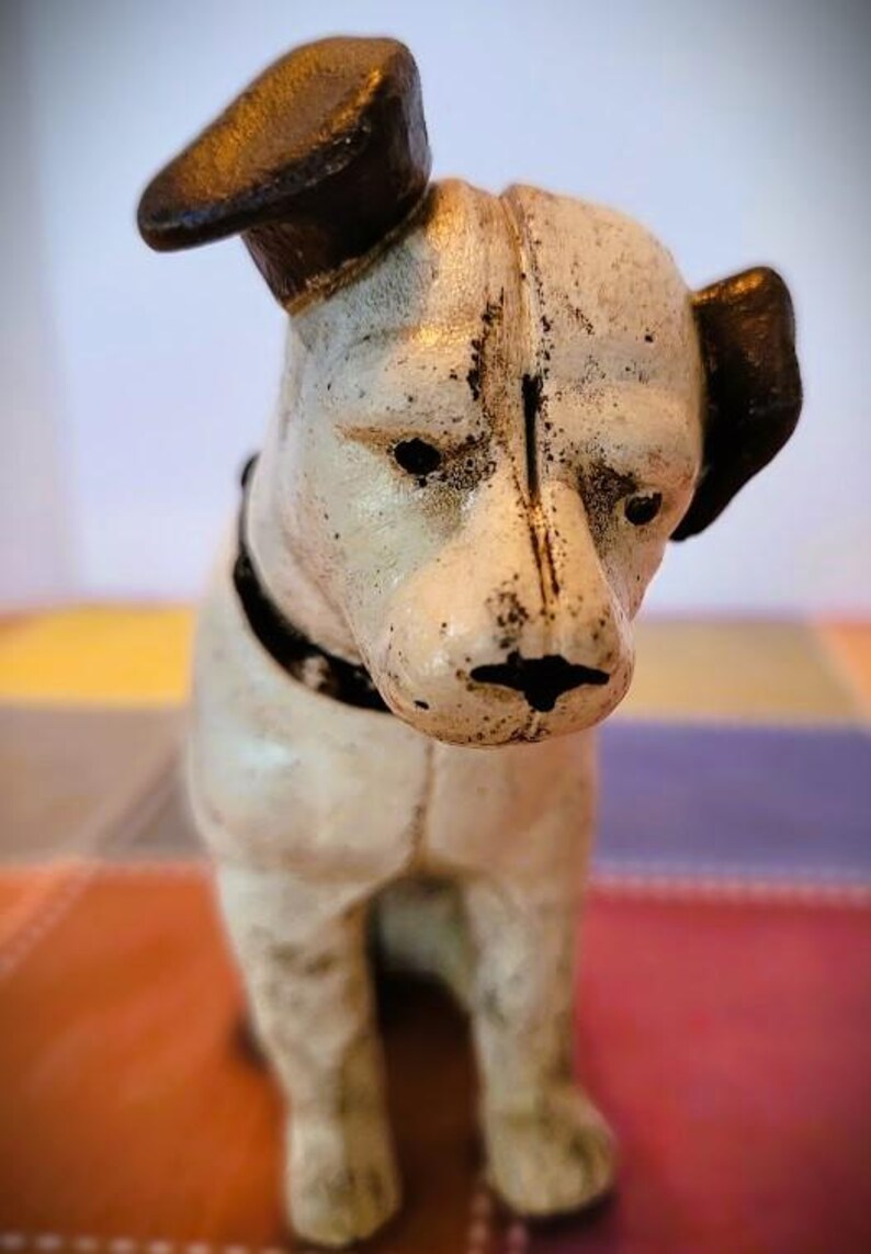 Nipper the RCA Dog in Cast Iron as a Coin Bank, Original Vintage ...