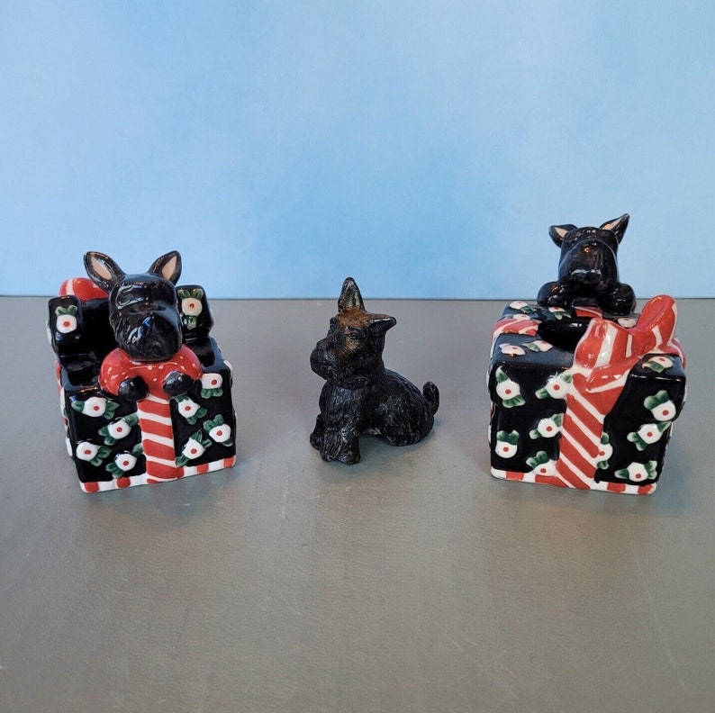 Mary Engelbreit Henry Scottie Dog Candle Holders, With Little Cast Iron ... Mary Engelbreit Henry Scottie Dog Candle Holders, With Little Cast Iron ...