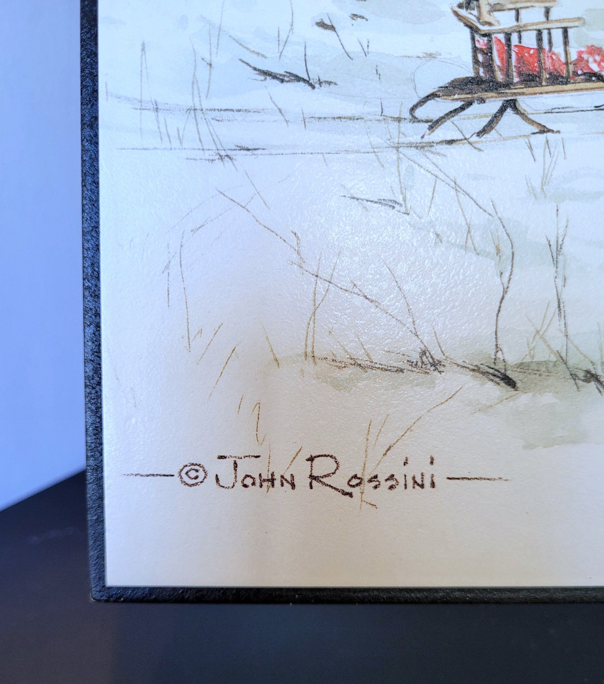 Vintage, the Joy of Snow by John Rossini Print Wall Art Wood Multi ...