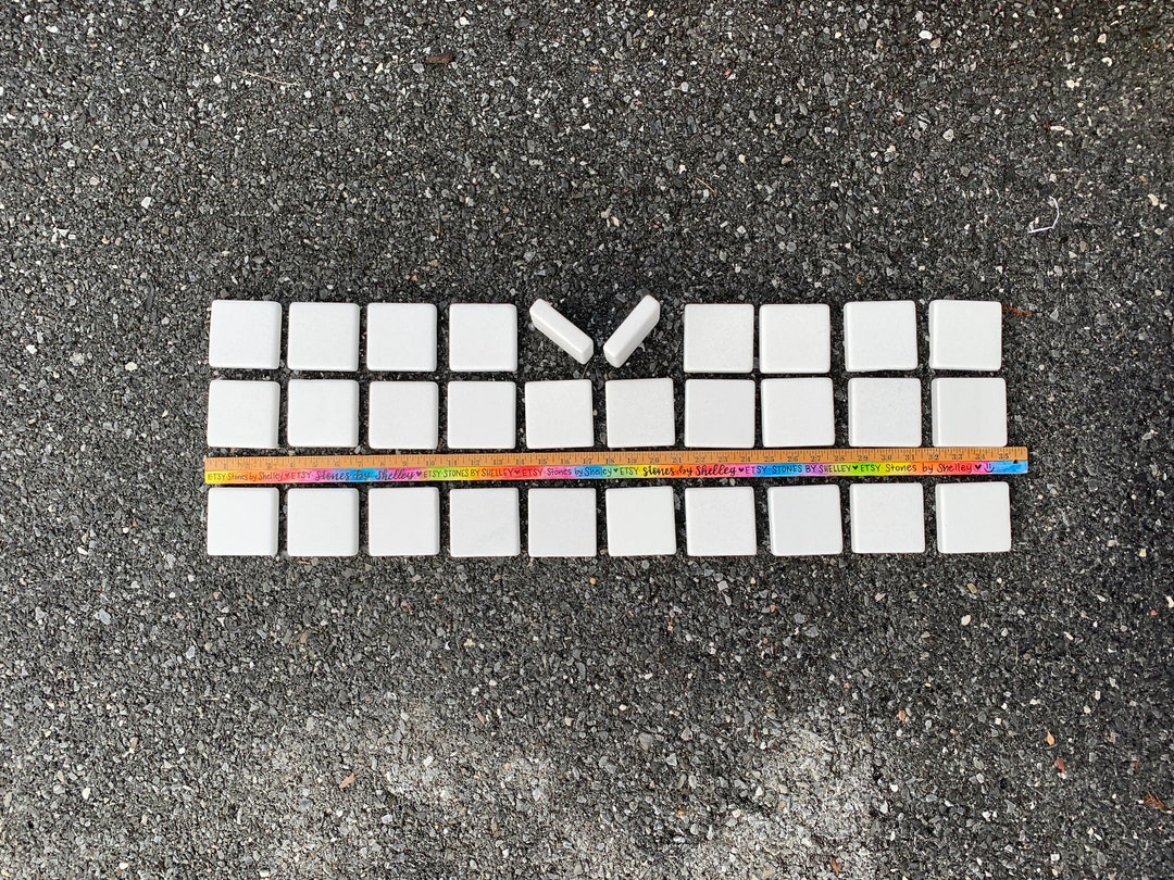 3 Inch Authentic Santorini Squares (30 Squares ) White Rocks - Rocks ...