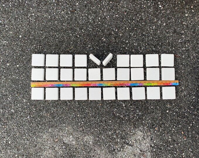 3 Inch Authentic Santorini Squares (30 Squares ) White Rocks - Rocks ...