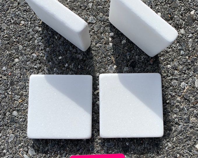 4 Inch Authentic Santorini Squares (4 Count) White Rocks - Rocks for ...
