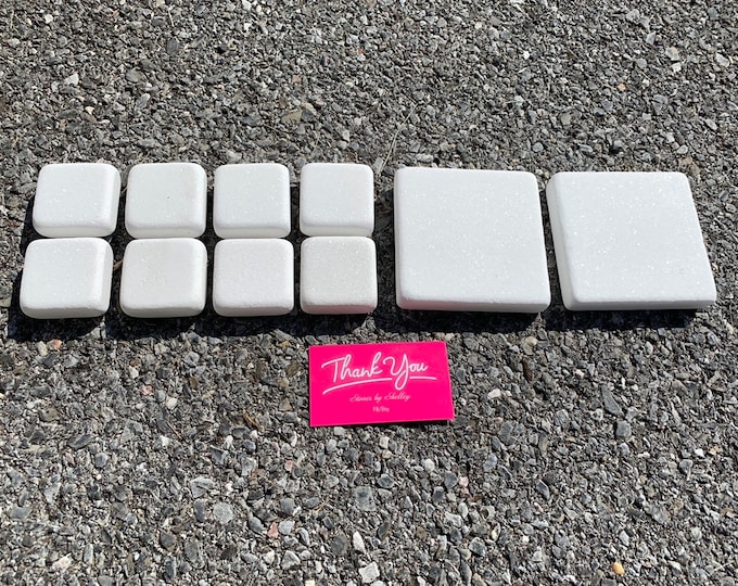 Rock Painting “twos & Fours” 2 Inch and 4 Inch Santorini Squares Combo ...