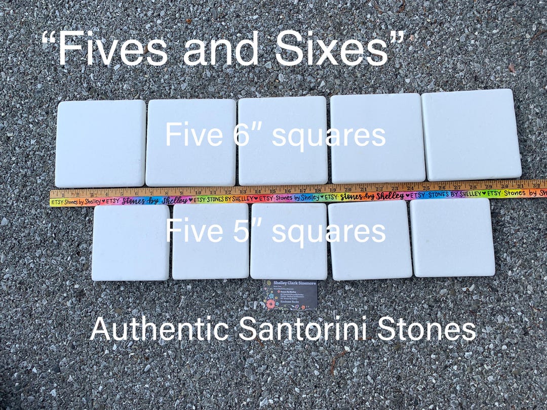 Fives and Sixes !!! Ten Authentic Santorini Stones 5 Inch and 6 Inch ...