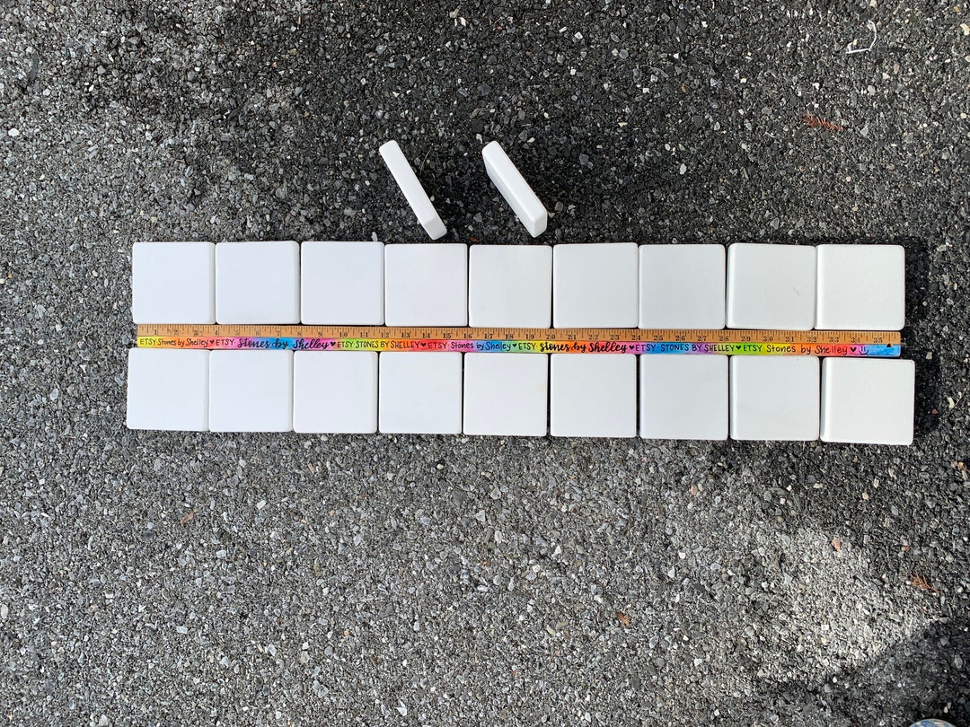 4 Inch Authentic Santorini Squares 20 Squares White Rocks Rocks for ...