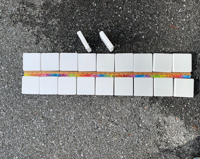 4 Inch Authentic Santorini Squares (20 Squares ) White Rocks - Rocks ...