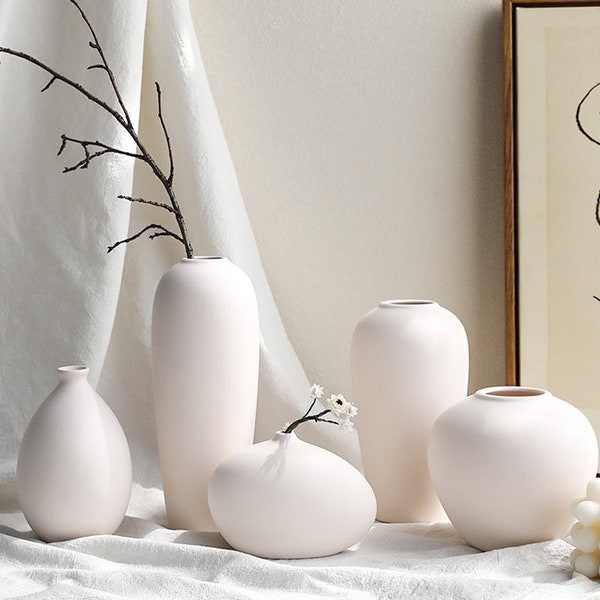 White Ceramic Vase - Etsy