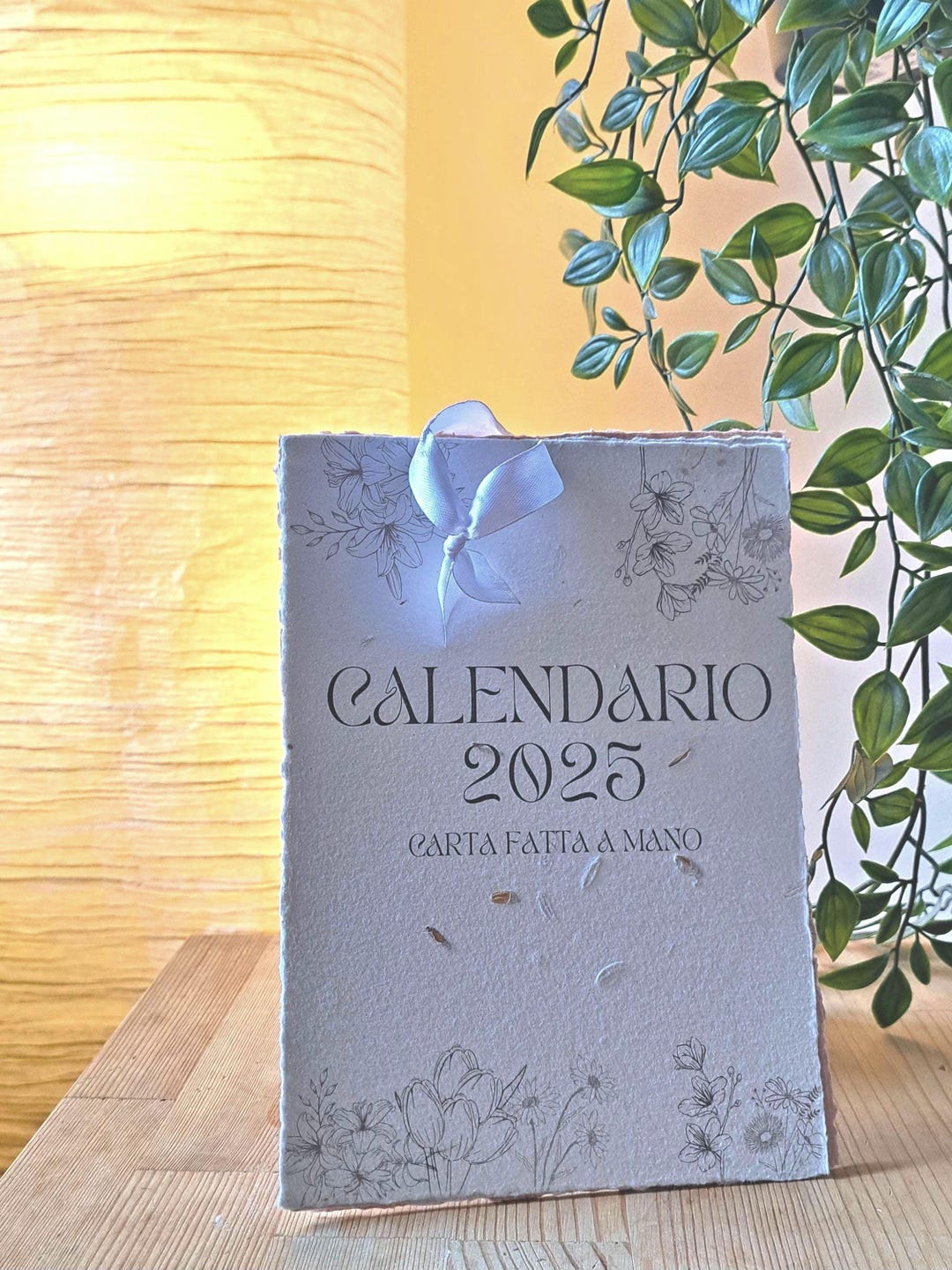 2025 Handmade Paper Calendar Elegant and Sustainable Cotton Paper ...