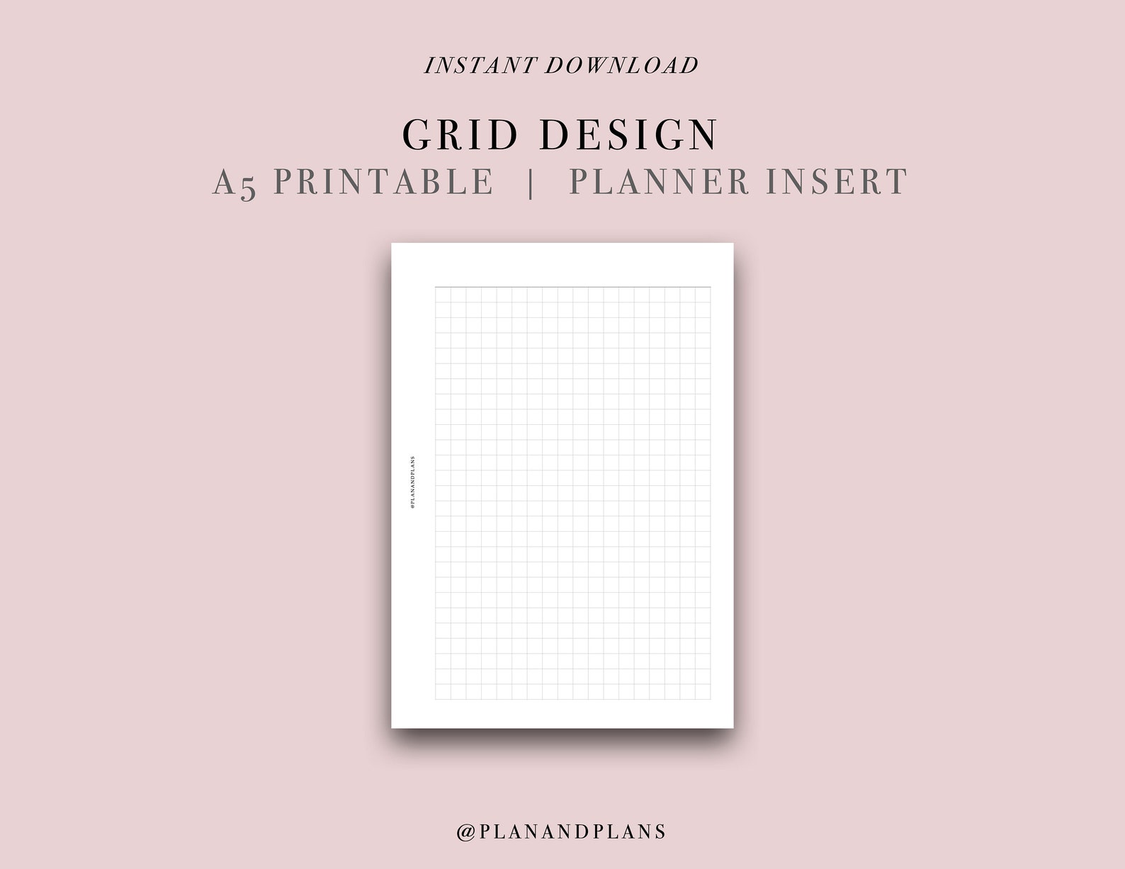 Grid Design PRINTABLE INSERT Digital Download Minimal and | Etsy