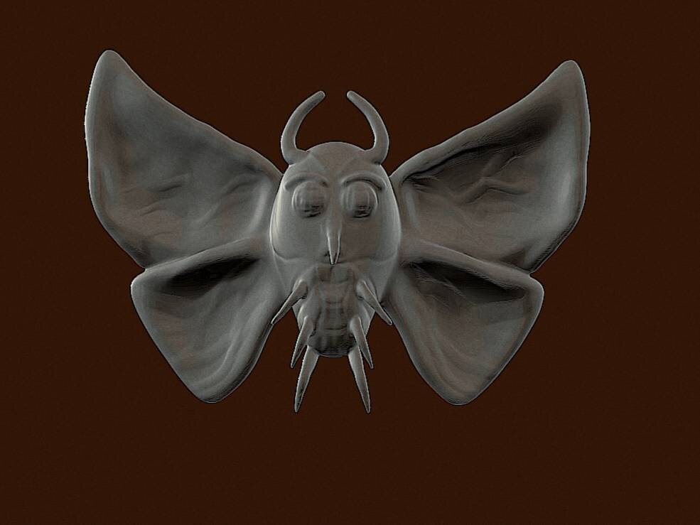 3d Printed Mothman Self Standing Fallout Version. Raw and Ready for ...