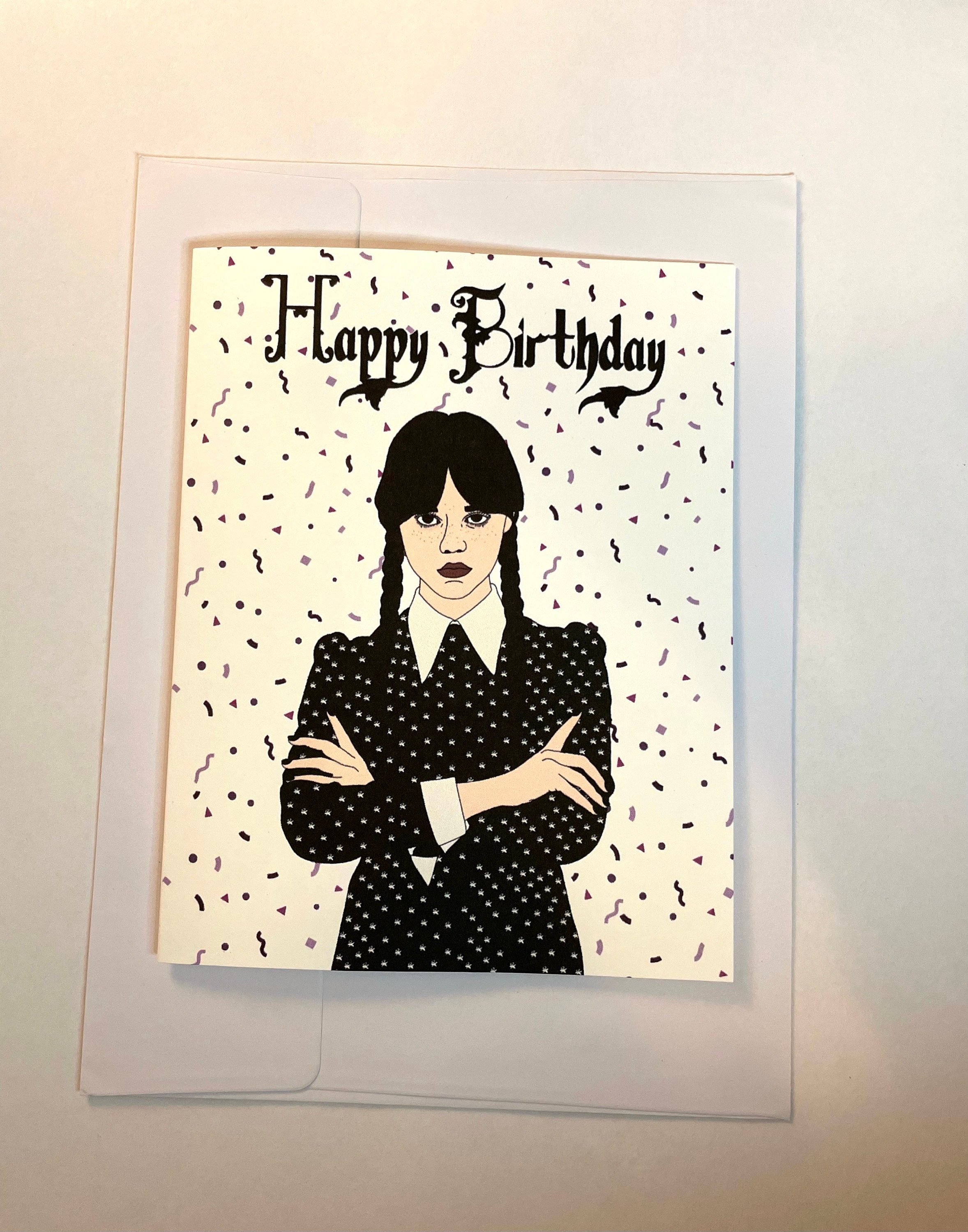 Wednesday Addams Birthday Card the Addams Family Happy - Etsy Canada