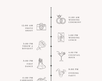 Wedding Day Timeline Wedding Day Timeline Template Printable Wedding ...