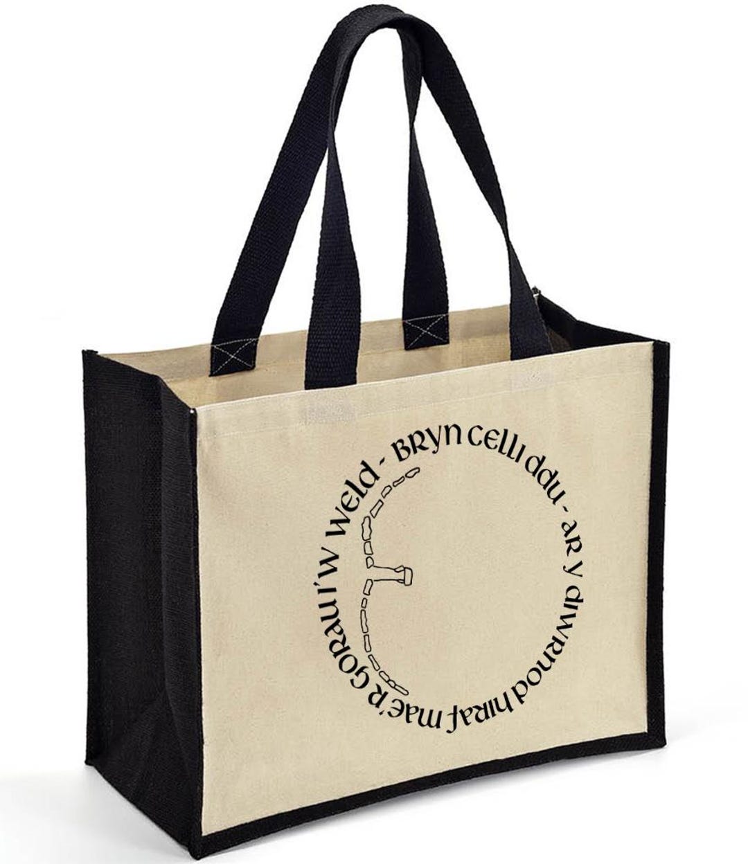 Bryn Celli Du Jute Bag – Anglesey Summer Solstice Shopping Tote - Etsy