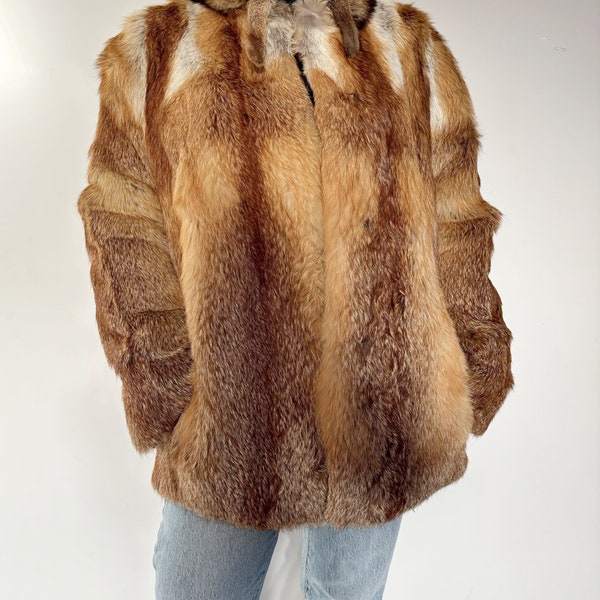Red Fox Fur Coat - Etsy