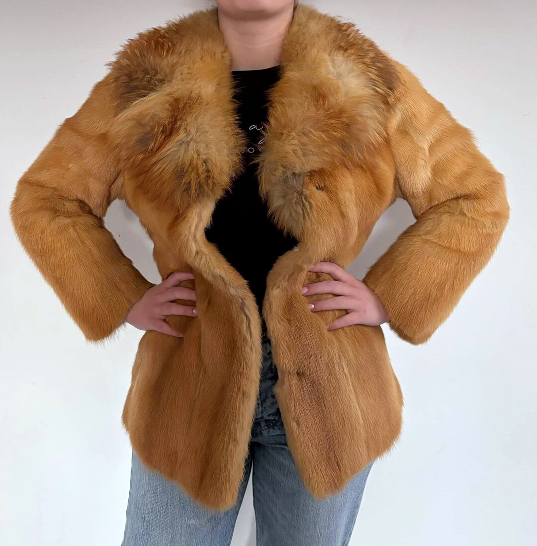 Authentic Red Fox Fur Coatvintage Markgraf Straubing Real - Etsy