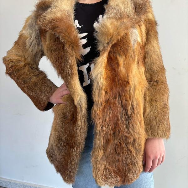 Red Fox Fur Coat - Etsy