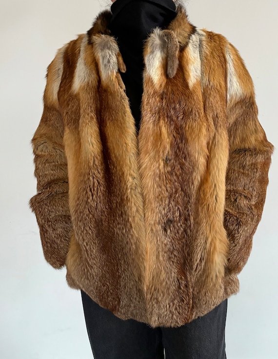 Luxury Real fox fur coat, Vintage Canadian Red Fox Co… - Gem