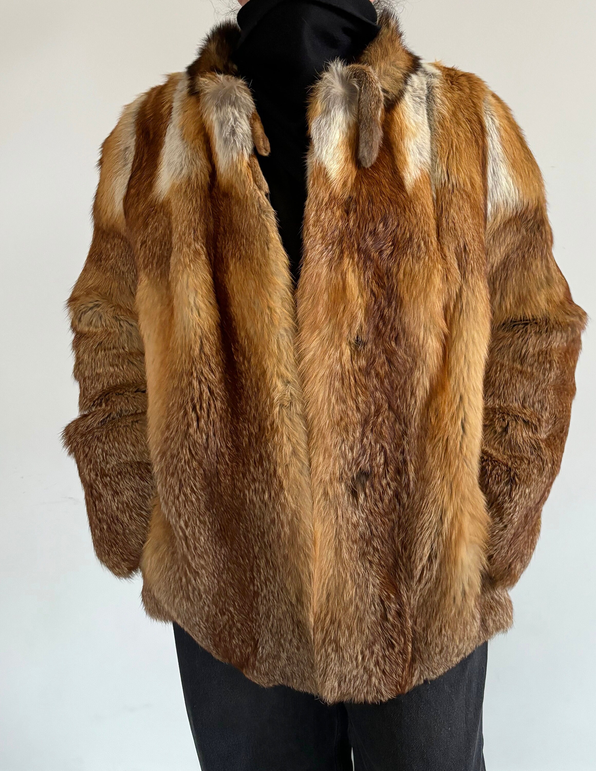 Luxury Real Fox Fur Coat, Vintage Canadian Red Fox Coat Size M - Etsy