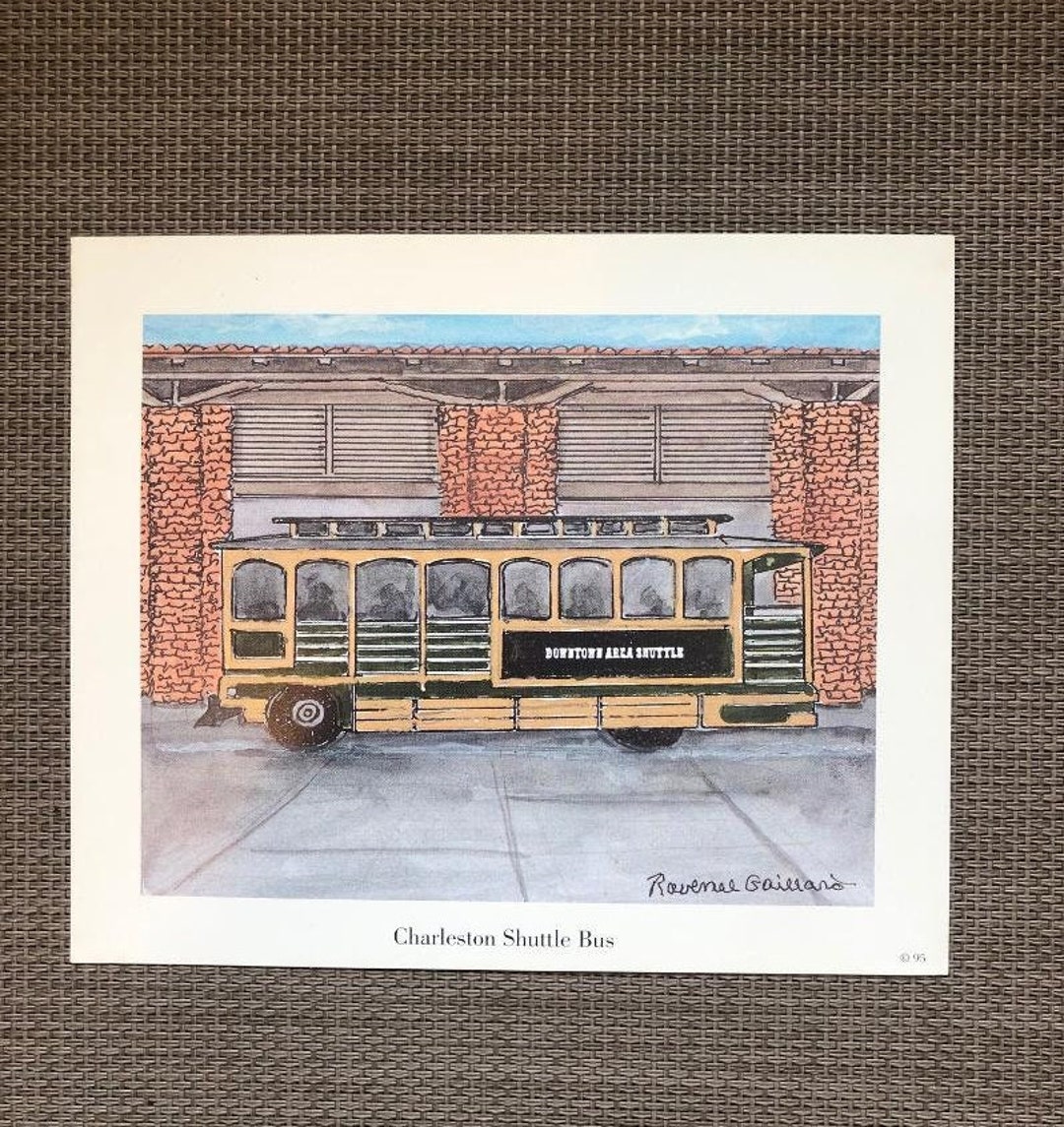 Shuttle Bus Print by Ravenel Gaillard - Etsy