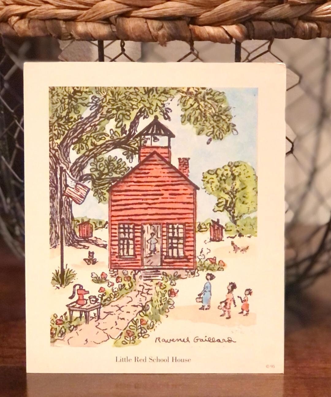 Little Red School House Print by Ravenel Gaillard - Etsy