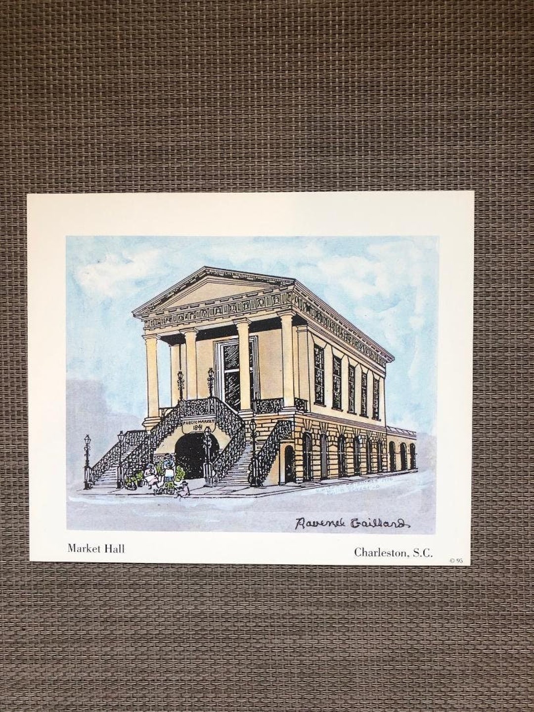 Charleston Market Hall Print by Ravenel Gaillard - Etsy