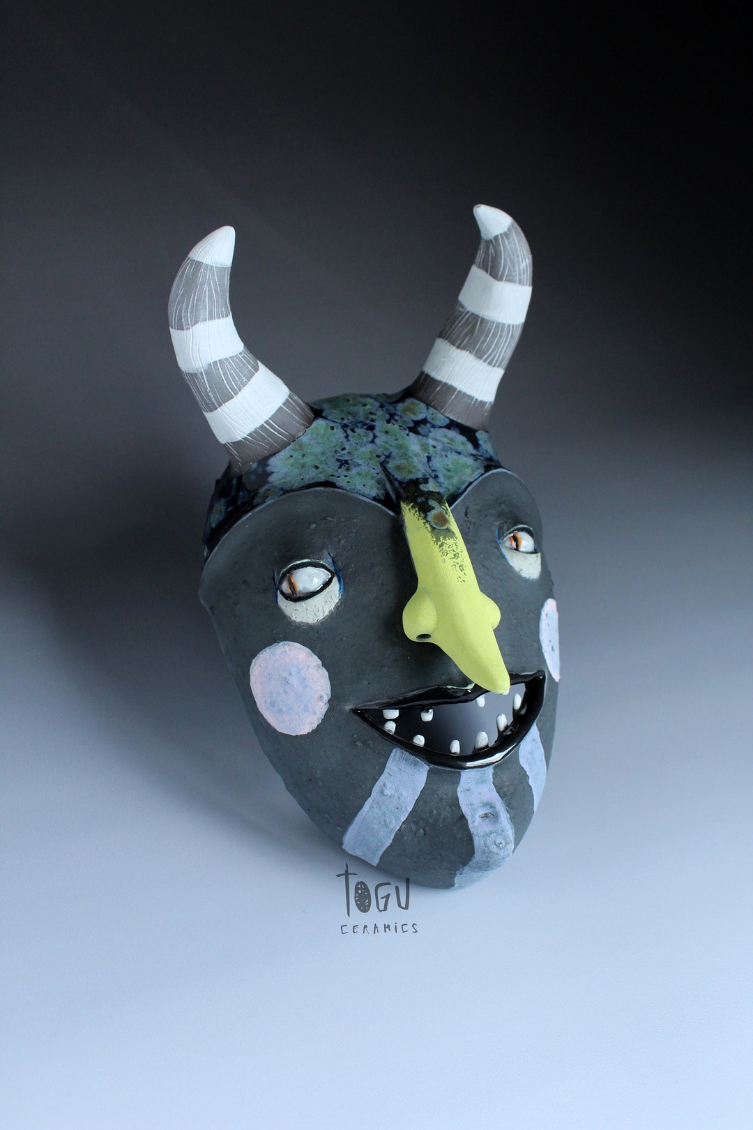 Ceramic Mask - Ceramic Wall Art - Ceramic Sculpture - Ceramic Face ...