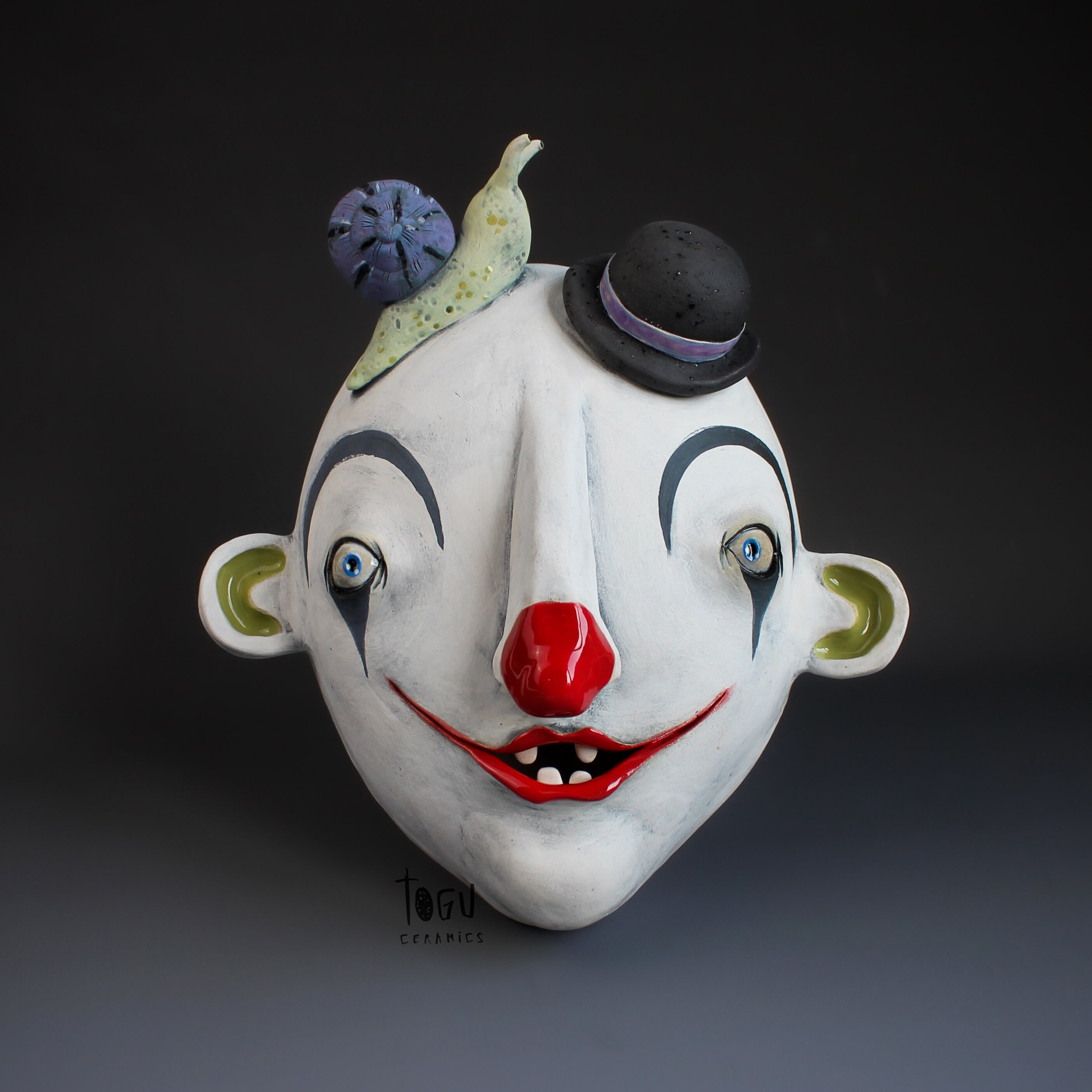 Ceramic Mask, Ceramic Sculpture, Ceramic Clown, Clown Sculpture ...
