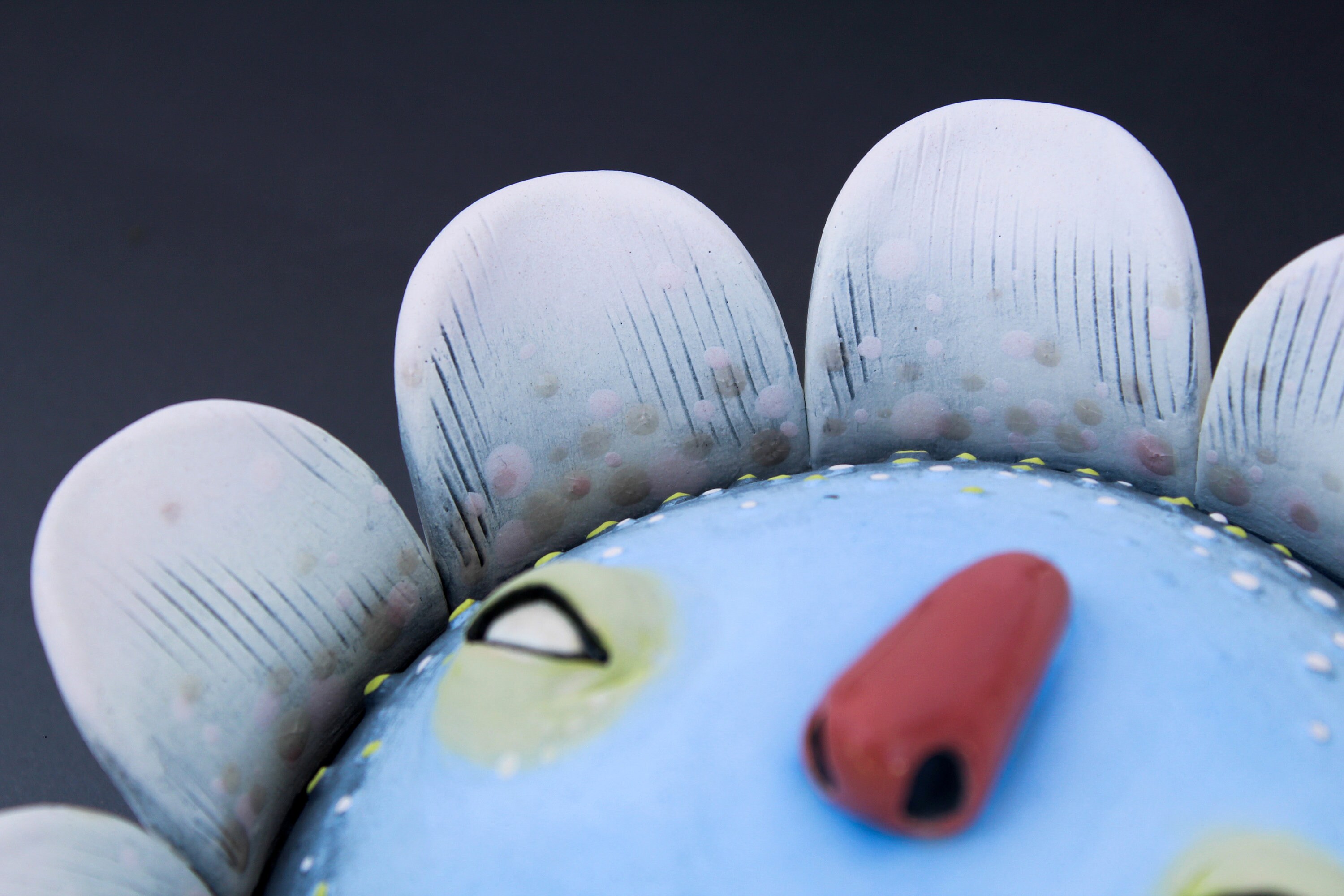 Ceramic Wall Art - Flower Sculpture - Ceramic Mask - Ceramic Home Decor ...